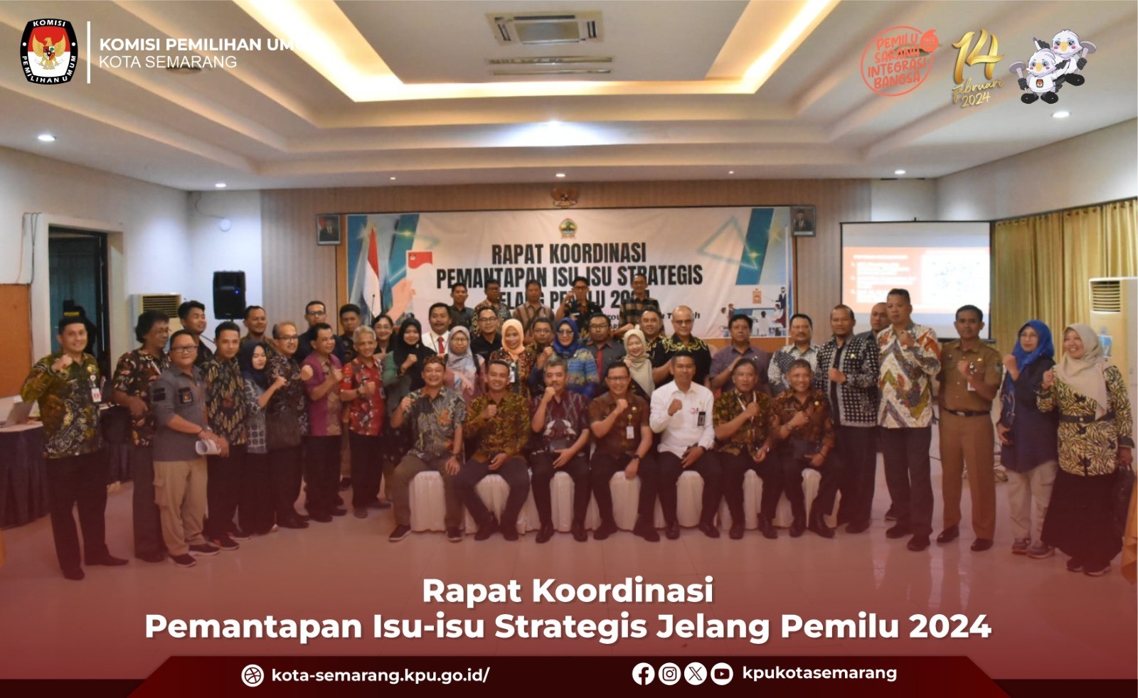 KPU KOTA-SEMARANG - KPU Kota Semarang Hadiri Rakor Pemantapan Isu Strategis Pemilu 2024